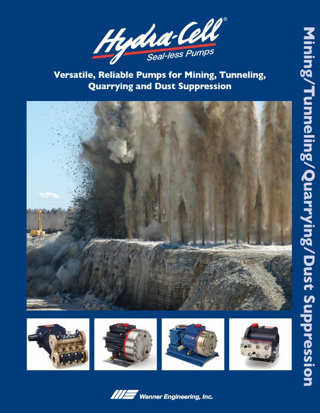 Hydra-Cell Pumps for Mining, Tunneling, Quarrying & Dust Suppression